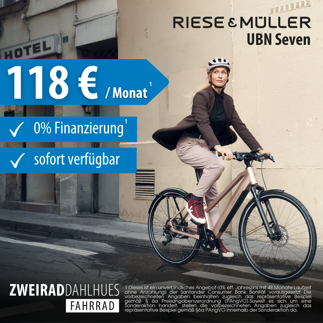 Finanzierungsangebot Riese & Müller UBN Seven » Zweirad Dahlhues Fahrrad GmbH & Co. KG